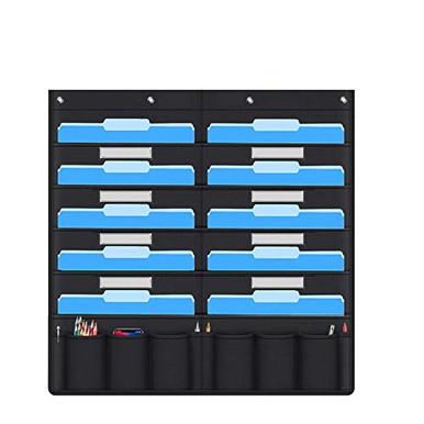 Premium Wall Storage Pocket Charts/Organizers- Double Row Five Floors ...