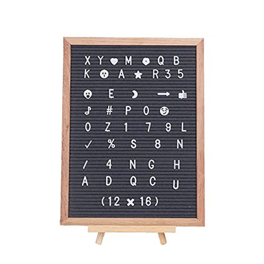 Grey Felt Letter Board with Letters - Cursive Word Pack- 340 Characters ...