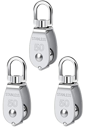 Single Pulley Block- Lsquirrel 304 Stainless Steel Crane Pulley Block ...