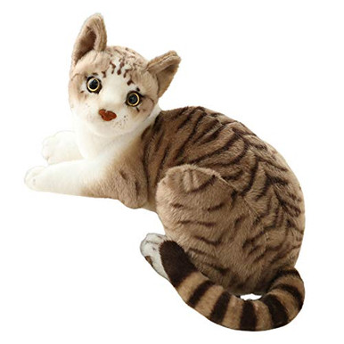 BARMI Realistic Cat Stuffed Animal- Tabby Cat Stuffed Animal Realistic ...