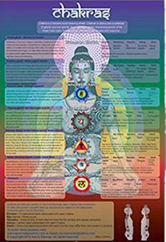 Chakra Poster Chart,Chakra Yoga Girl - Silk,Large Size: 24" Width x 32 ...