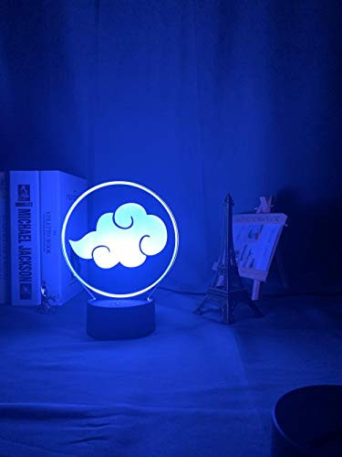 3D Night Light LED Illusion lamp-Anime Akatsuki Logo Table for Kids ...