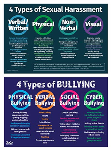 2 Poster Pack- 4 Types of Bullying -1- and 4 Types of Sexual Harassment ...
