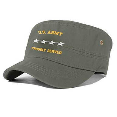 US Army 0-10 Gen General 4 Star Officer Rank Unisex Cadet Army Cap ...