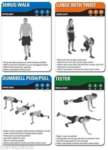 Firefighter Full Exercise Playing Cards Fitness Balance Stretches ...