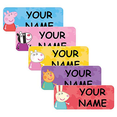 Peppa Pig Theme 40 Original Personalized Waterproof Custom Name Tag ...