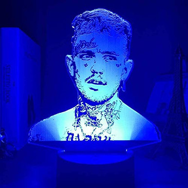 3D Anime Illusion Lamp Rapper Lil and Peep Led for Home Decoration Gift ...