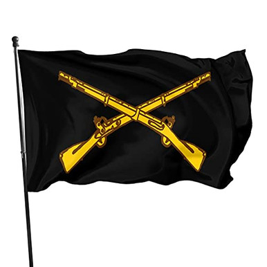 HUIHUANGm Army Infantry Branch Crossed Rifles Flag 3x5 Ft Outdoor Flags ...