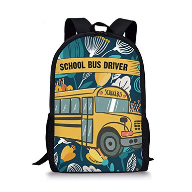 Dzulife Funky School Bus Designer Backpack Kids Boys Book Bags for ...