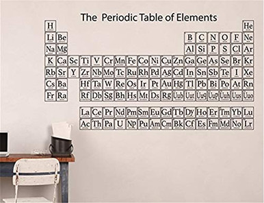 Room Wall Stickers Quotes Periodic Table of Elements Chart for Living ...