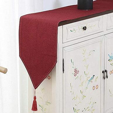 New Chic Table Cloth Dining Green Red Table Runners Linen Runner Shoe ...