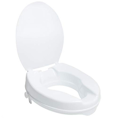 Raised Toilet Seat- Standard Round Shape- 2-Inch Increase Height Over ...