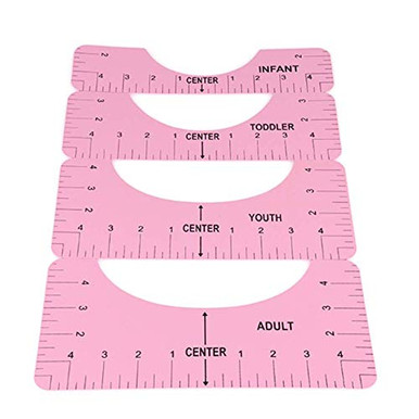 Tshirt Ruler Guide Alignment Tool- 4PCS- Ruler Guide Tool for Guiding T ...