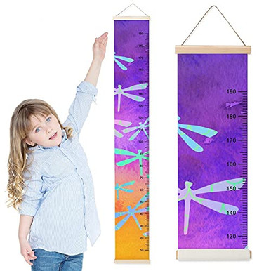 Kids Growth Chart Dragonflies in Colorful Children Height Measurement ...