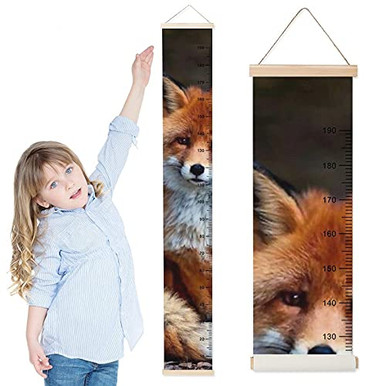 Kids Growth Chart Poor-Fox Children Height Measurement Ruler Home ...