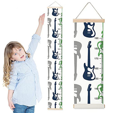 Growth Chart for Kids Draw-Guitars Children Height Measurement Ruler ...