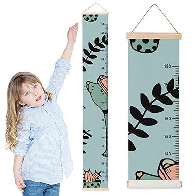 Growth Chart for Kids Dog Bird Flowers Children Height Measurement ...