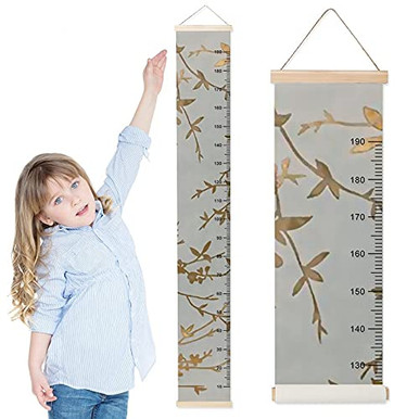 Growth Chart for Kids Leaves Golden Children Height Measurement Ruler ...