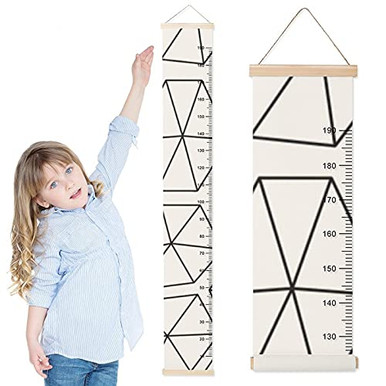 Kids Growth Chart Hexagons Draw Children Height Measurement Ruler Home ...