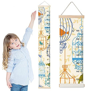 Growth Chart for Kids Coroful Birdcages Children Height Measurement ...