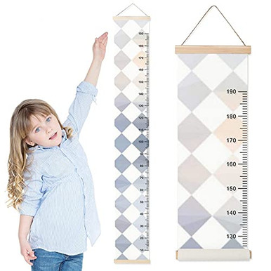 Kids Growth Chart Squares Green Children Height Measurement Ruler Home ...