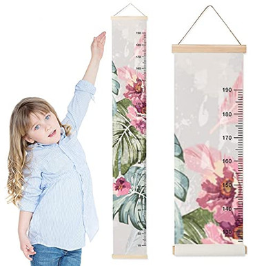 Growth Chart for Kids Flowers Leaves Summer Children Height Measurement ...
