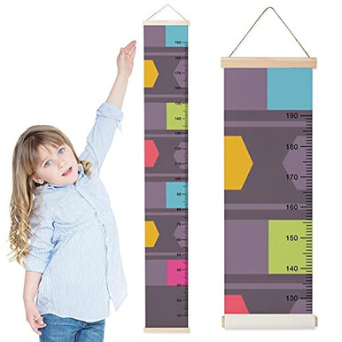 Growth Chart for Kids Colorful Shapes Background Children Height ...