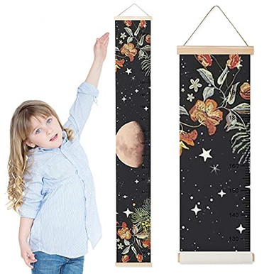 Kids Growth Chart Flowers with Stars Children Height Measurement Ruler ...