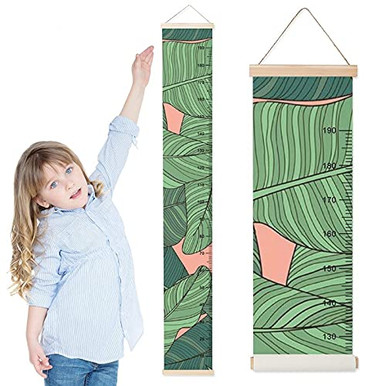 Growth Chart for Kids Leaves Pink Children Height Measurement Ruler ...