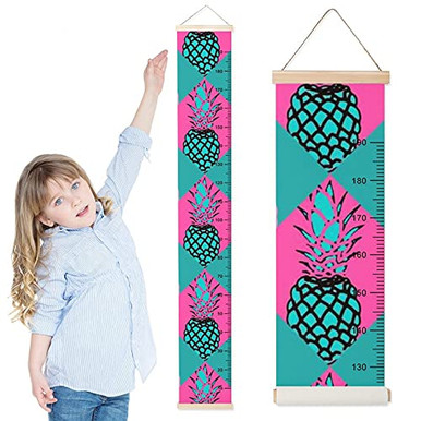 Kids Growth Chart Pineapples Pink and Blue Children Height Measurement ...
