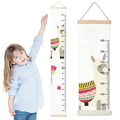 Kids Growth Chart Alpacas Cactus Children Height Measurement Ruler Home ...