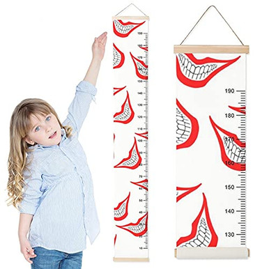 Kids Growth Chart Mouth Red Teeth Children Height Measurement Ruler ...