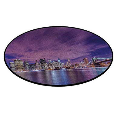 Violet Purple Office Swivel Chair Mat Modern Round Floor Mats for ...