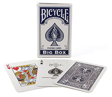 Bicycle Big Box Blue Playing Cards - 4.5inch Wide x 7inch Tall Jumbo ...