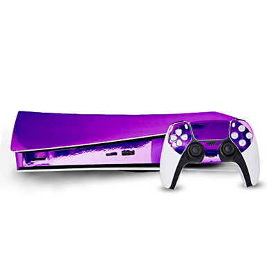PURPLE CHROME MIRROR Vinyl Decal Mod Kit for PlayStation 5 Digital ...