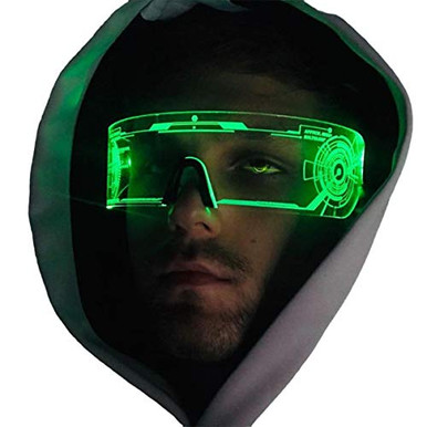 Cyberpunk Goggles LED Glasses Light Up Cyberpunk Glasses for Party Rave ...