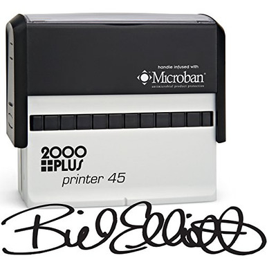 Custom Signature Stamp - Wide and Large Size Self-Inking Stamp ...