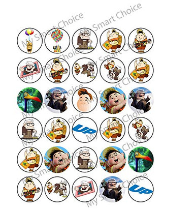 30 x Edible Cupcake Toppers UP Themed Collection of Edible Cake ...