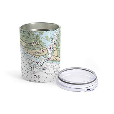 Merrimack River Inlet Stainless Nautical Chart Tumbler 10oz- 10oz ...