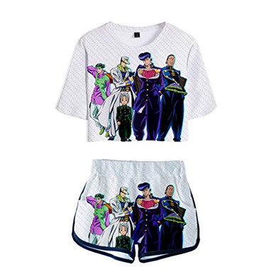 2 Piece Outfits 3D Printed Anime JoJo's Bizarre Adventure Cosplay ...