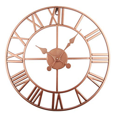 Large Roman Wall Clock- Rustic Vintage Metal Wall Clock Oversized Big ...