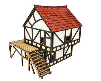 War World Gaming Medieval?Town MDF Fantasy Cottage -Painted / unpainted ...
