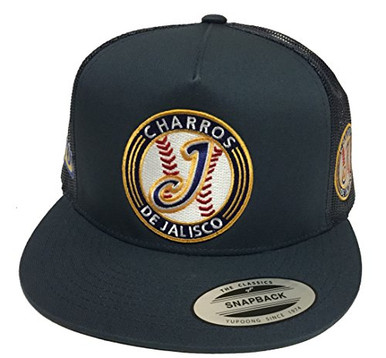 Charros de Jalisco New Logo 3 Logos hat Navy mesh - Warehousesoverstock