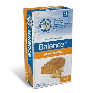 Balance Bar Peanut Butter Bar 1.76 Oz -Pack of 15 - Warehousesoverstock