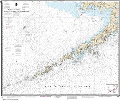 NOAA Chart 16011 Alaska Peninsula and Aleutian Islands to Seguam Pass ...