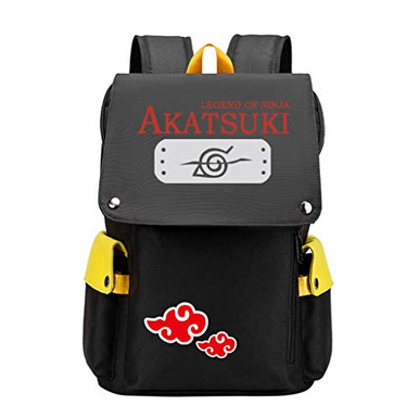 New Cool Naruto Sasuke Sharingan Akatsuki Red Cloud Backpack Men Women ...