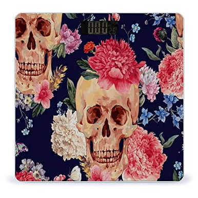 Weight Scale Skulls Pink Roses Happy Halloween Digital Scales for Body ...