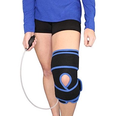 Cryotherapy Knee Wrap with Adjustable Compression Support- Air Pump and ...
