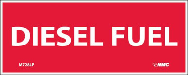 NMC M728LP DIESEL FUEL Label - 5 in. x 2 in. Pressure Sensitive Vinyl ...