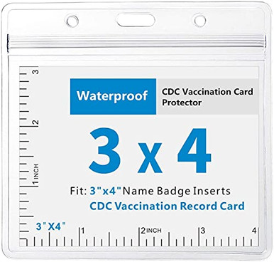10 Pack 4 X 3 CDC Vaccination Card Protector Waterproof Immunization ...